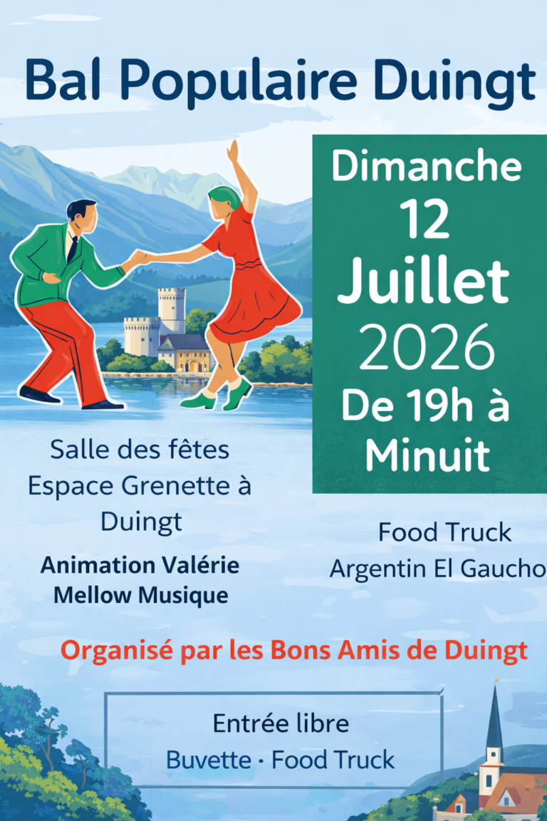 Bal populaire le 12 juillet - Mairie de Duingt